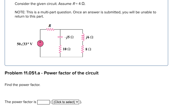 Solved Consider the given circuit. Assume R=42 NOTE: This is | Chegg.com