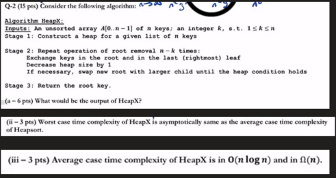 Solved Q-2 (15 pts) Consider the following algorithm: > | Chegg.com