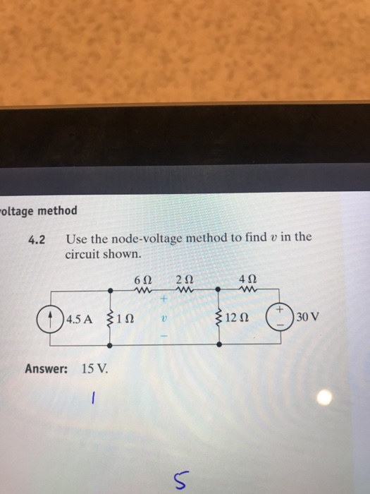 Solved oltage method Use the node-voltage method to find v | Chegg.com