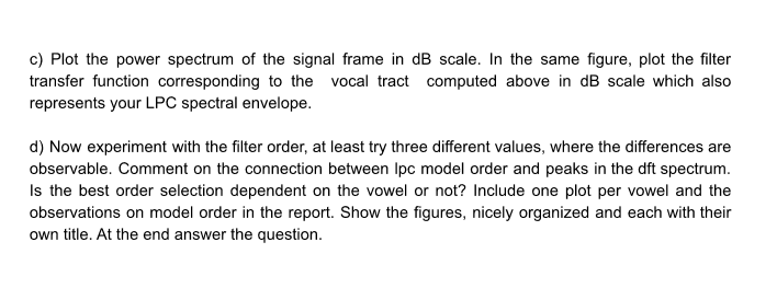 Solved Problem 1: Linear prediction (LP) analysis. (1 point) | Chegg.com
