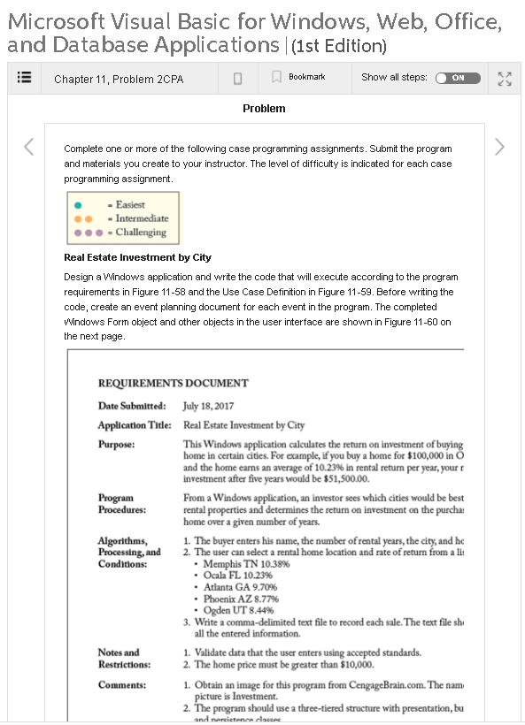 Solved Microsoft Visual Basic for Windows, Web, Office, and | Chegg.com