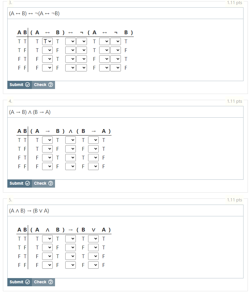Solved (A↔B)↔¬(A↔¬B) | Chegg.com