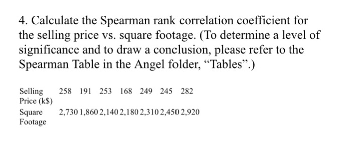 Solved Calculate the Spearman rank correlation coefficient | Chegg.com