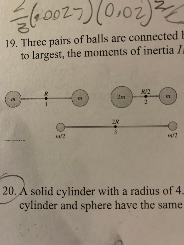 Solved Three pairs of balls are connected by very light rods | Chegg.com