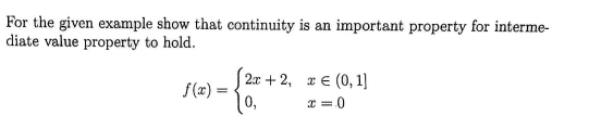 Solved For the given example show that continuity is an | Chegg.com