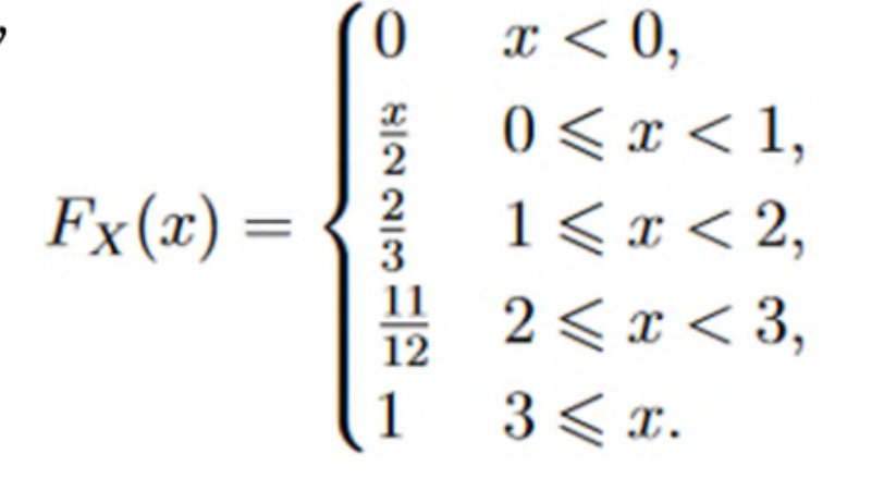 Solved Suppose X is a discrete rv with the following cdf: | Chegg.com