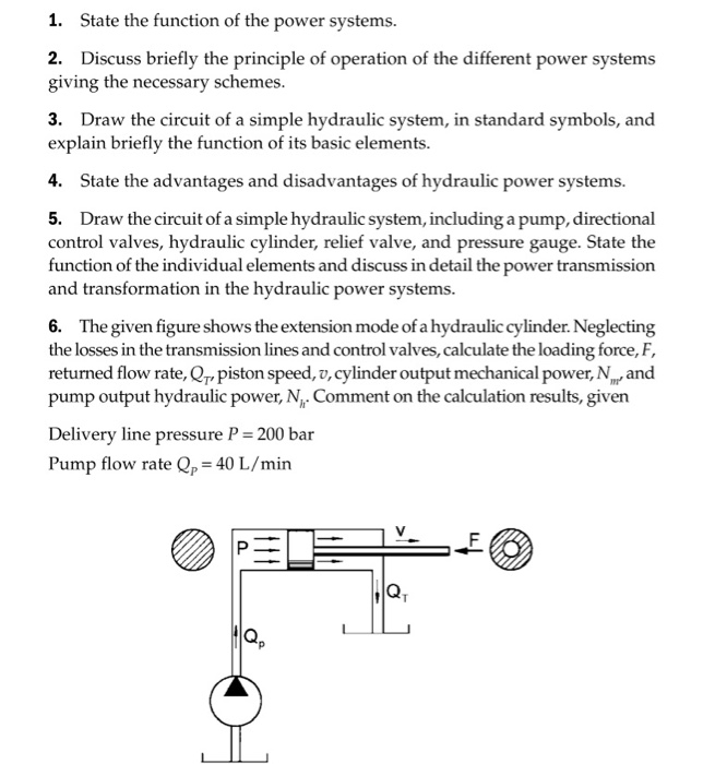 Solved 1. State the function of the power systems. 2. | Chegg.com