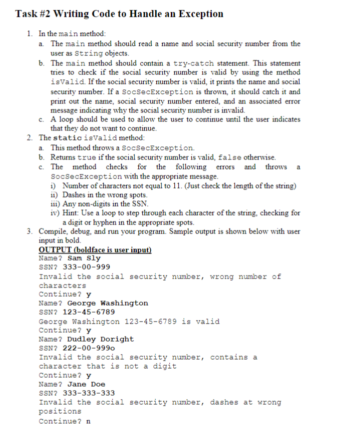 Solved Lab Objectives Be able to write code that handles an | Chegg.com