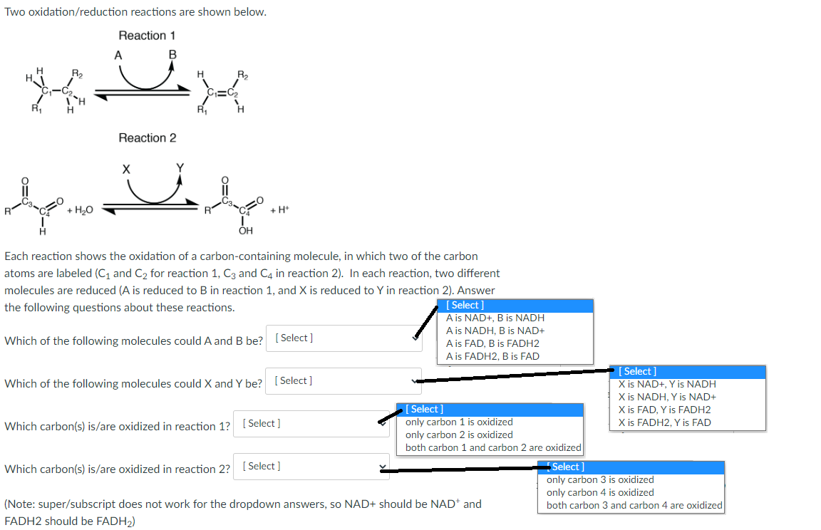 Solved Two oxidation/reduction reactions are shown below. | Chegg.com