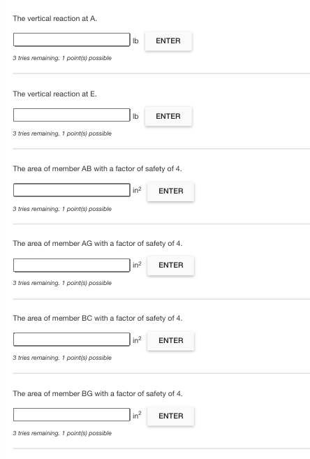 Solved Each of the members AB, BC, CD, DE, BG, and DG of the | Chegg.com