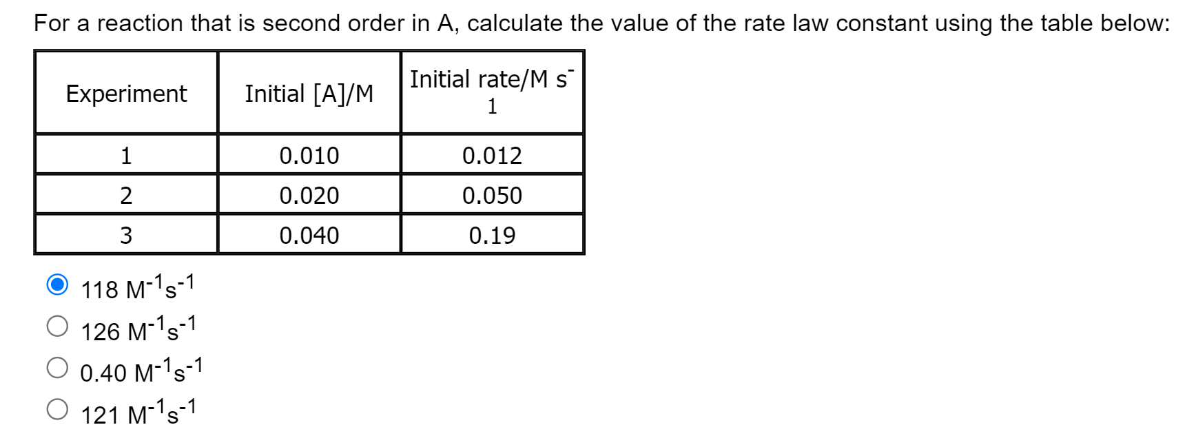 Solved For a reaction that is second order in A, calculate | Chegg.com