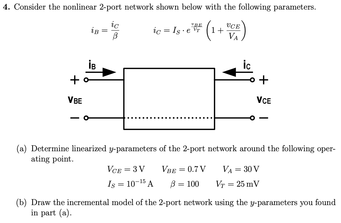 Solved Consider the nonlinear 2-port network shown below | Chegg.com