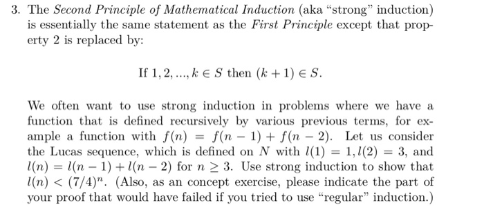 Solved 3. The Second Principle of Mathematical Induction | Chegg.com