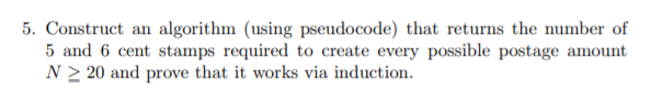 Solved 5. Construct an algorithm (using pseudocode) that | Chegg.com