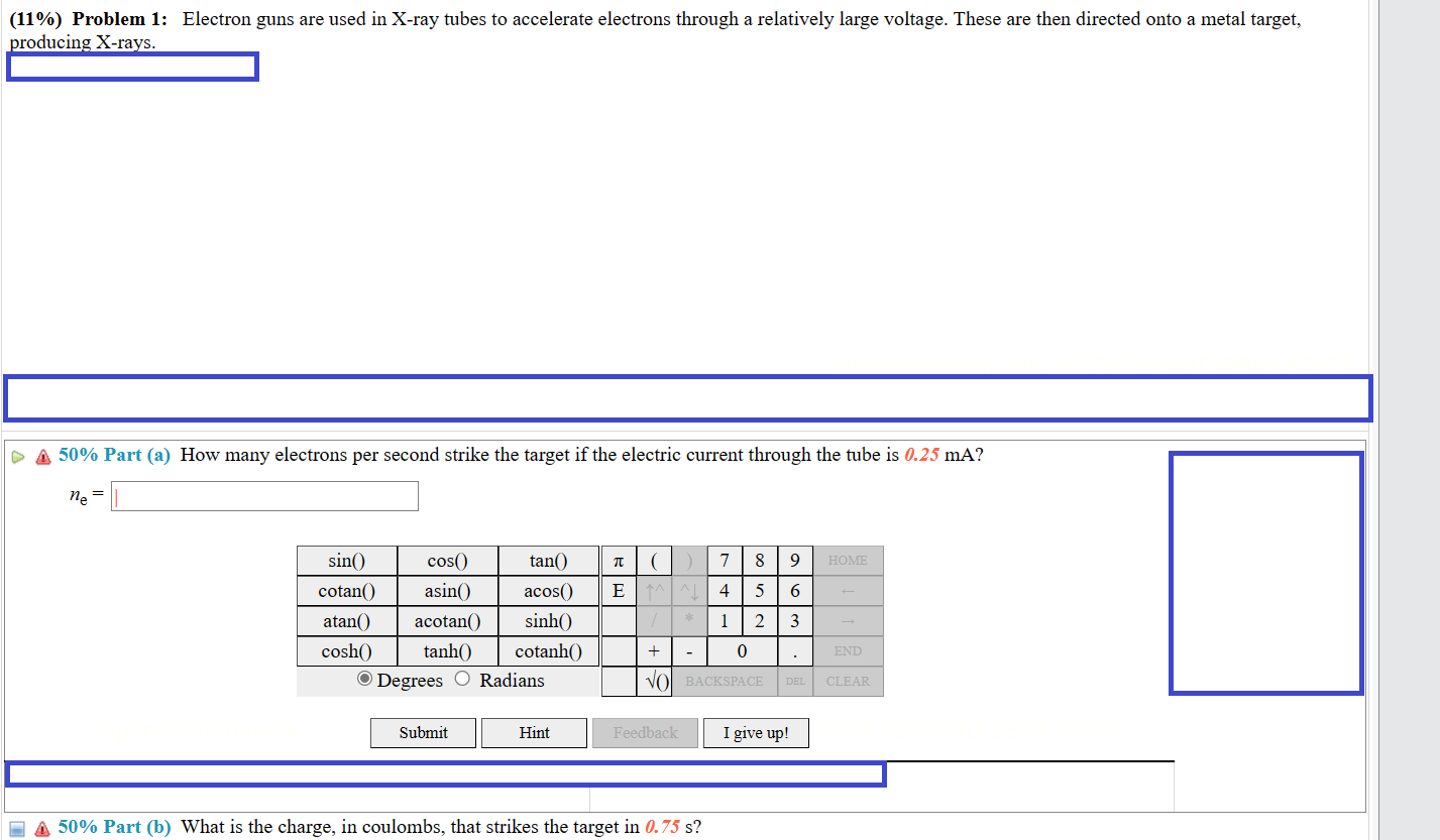 Solved (11\%) Problem 1: Electron guns are used in X-ray | Chegg.com