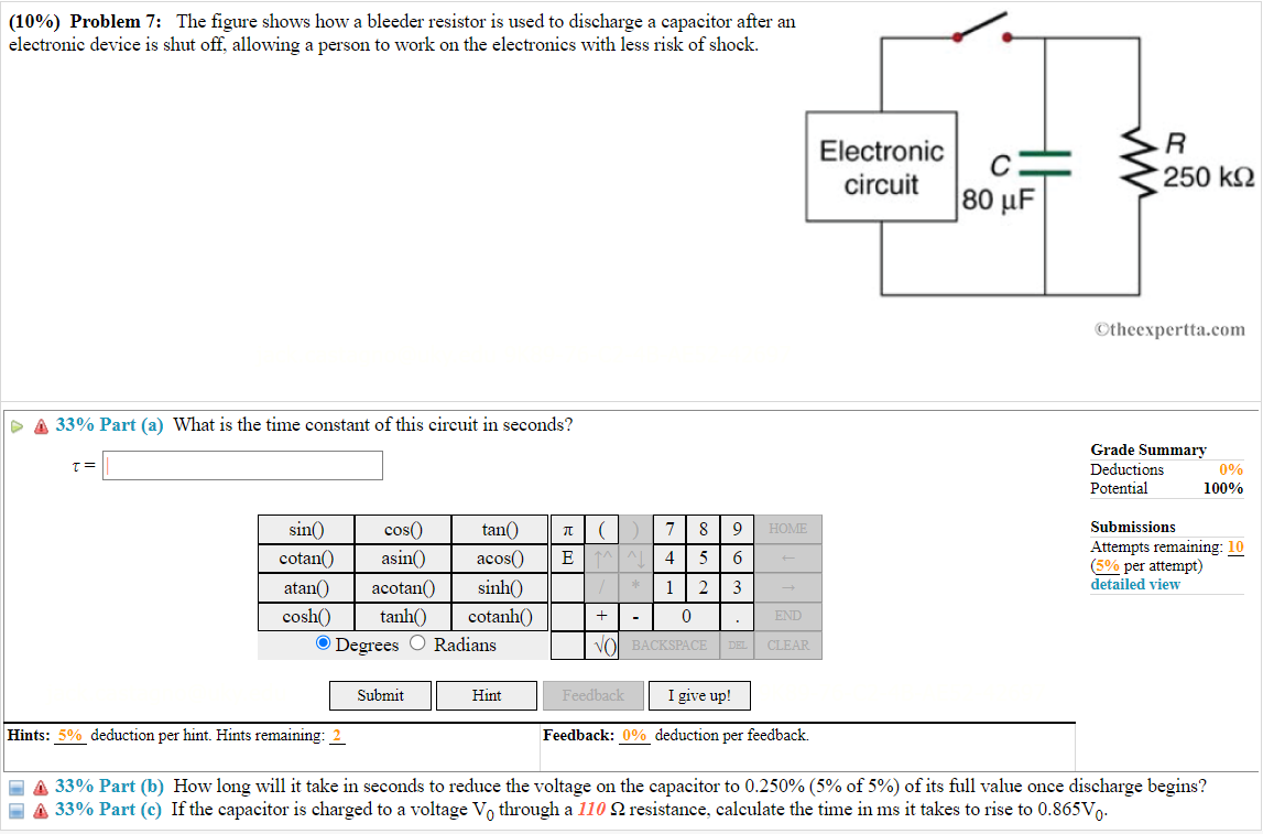 Solved (10\%) Problem 7: The figure shows how a bleeder | Chegg.com