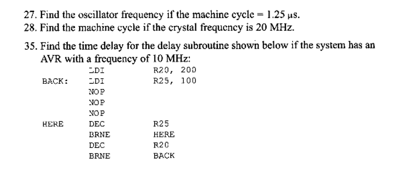 Solved 27. Find the oscillator frequency if the machine | Chegg.com