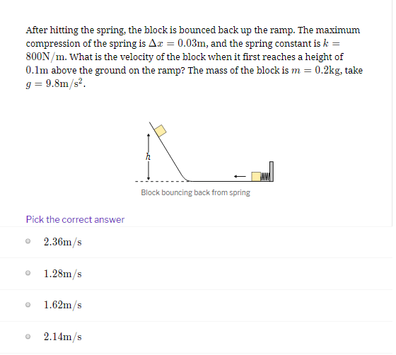 Solved A small block of mass m starts from rest and slides | Chegg.com