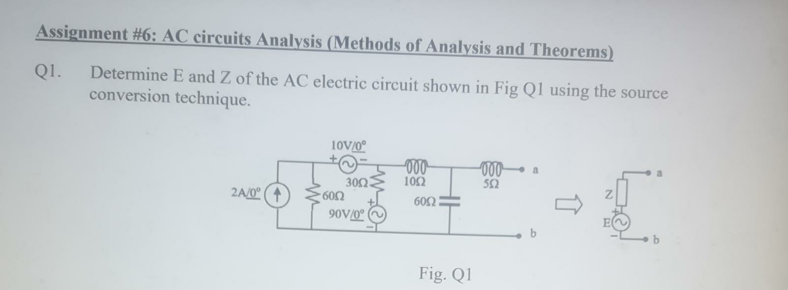 Solved Ac Circuits Analysis Methods Of Analysis And