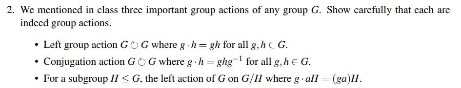 Solved 2. We mentioned in class three important group | Chegg.com