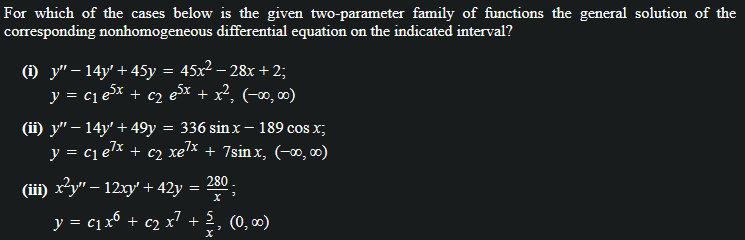 Solved For which of the cases below is the given | Chegg.com