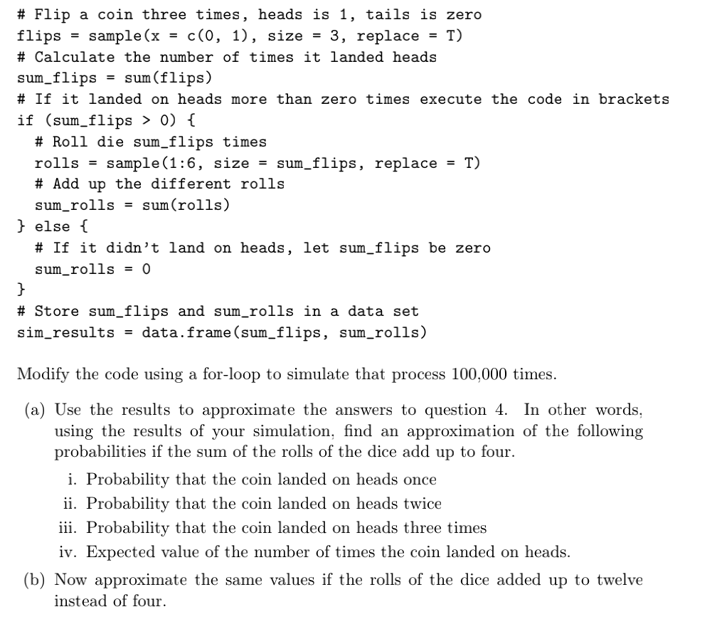 Flip a coin three times, heads is 1, tails is | Chegg.com