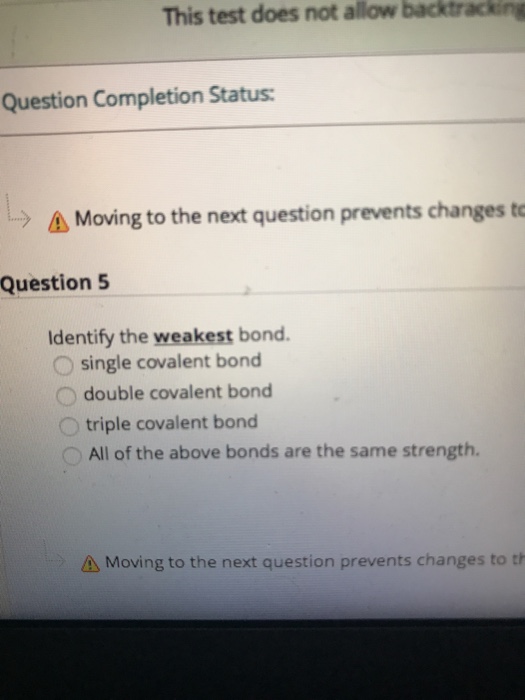 Solved Identify the weakest bond. | Chegg.com