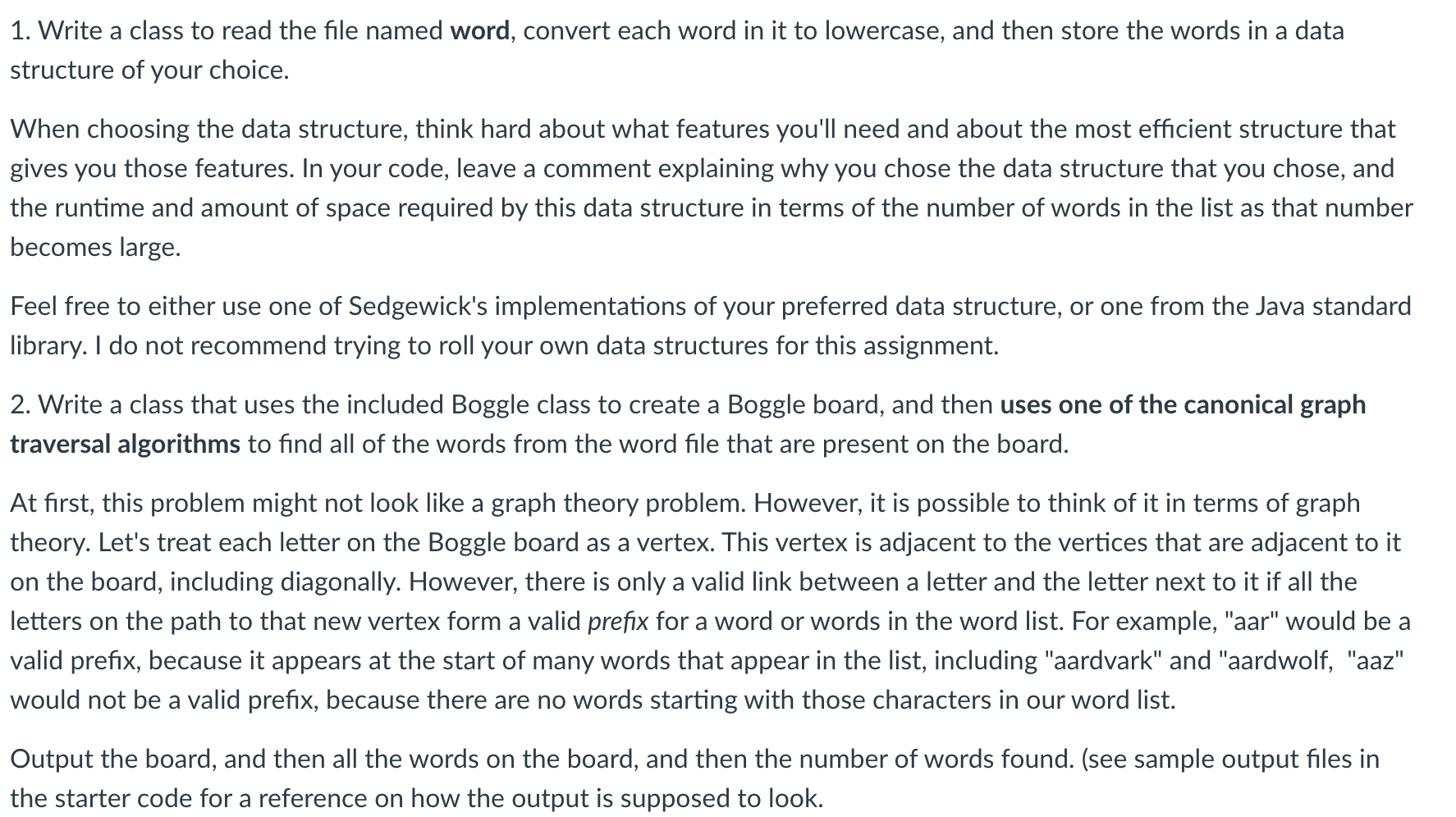 Solved This assignment is based on the classic game Boggle. | Chegg.com
