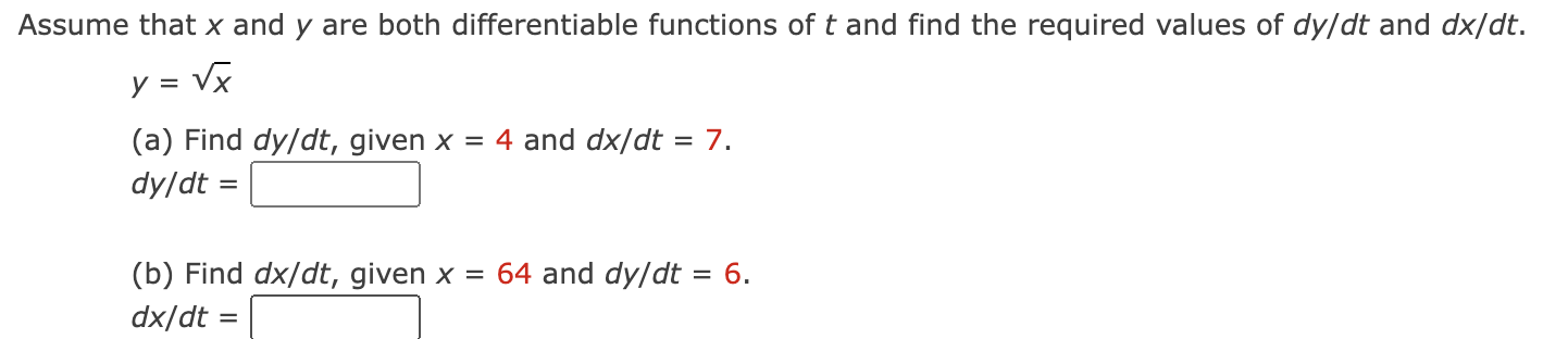 Solved Assume that x and y are both differentiable functions | Chegg.com
