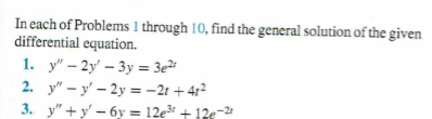Solved Help with 3 ﻿pleaseIn each of Problems 1 ﻿through 10, | Chegg.com