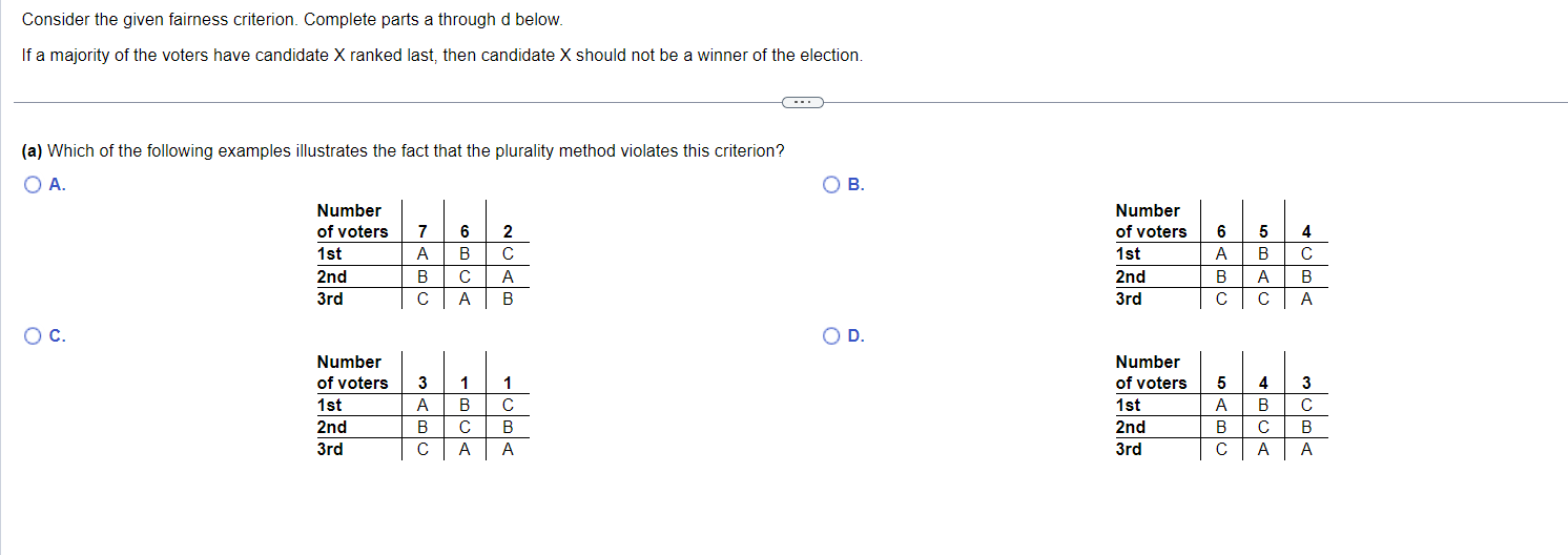 Solved Consider The Given Fairness Criterion Complete Parts 7425