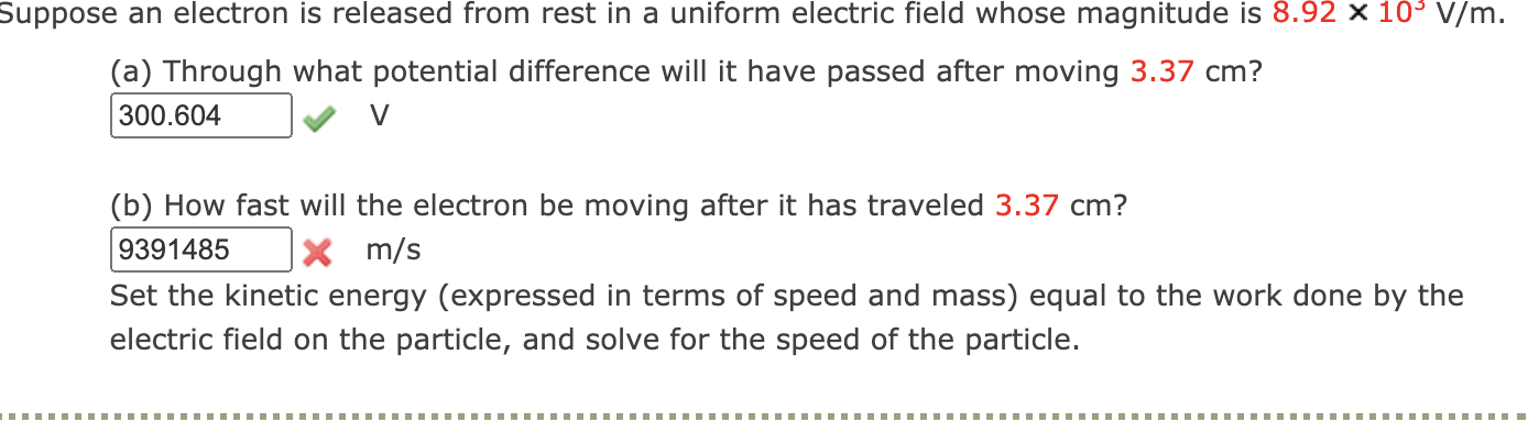 Solved Suppose an electron is released from rest in a | Chegg.com