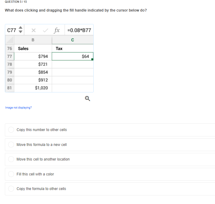 Solved QUESTION 5 / 15 What does clicking and dragging the | Chegg.com