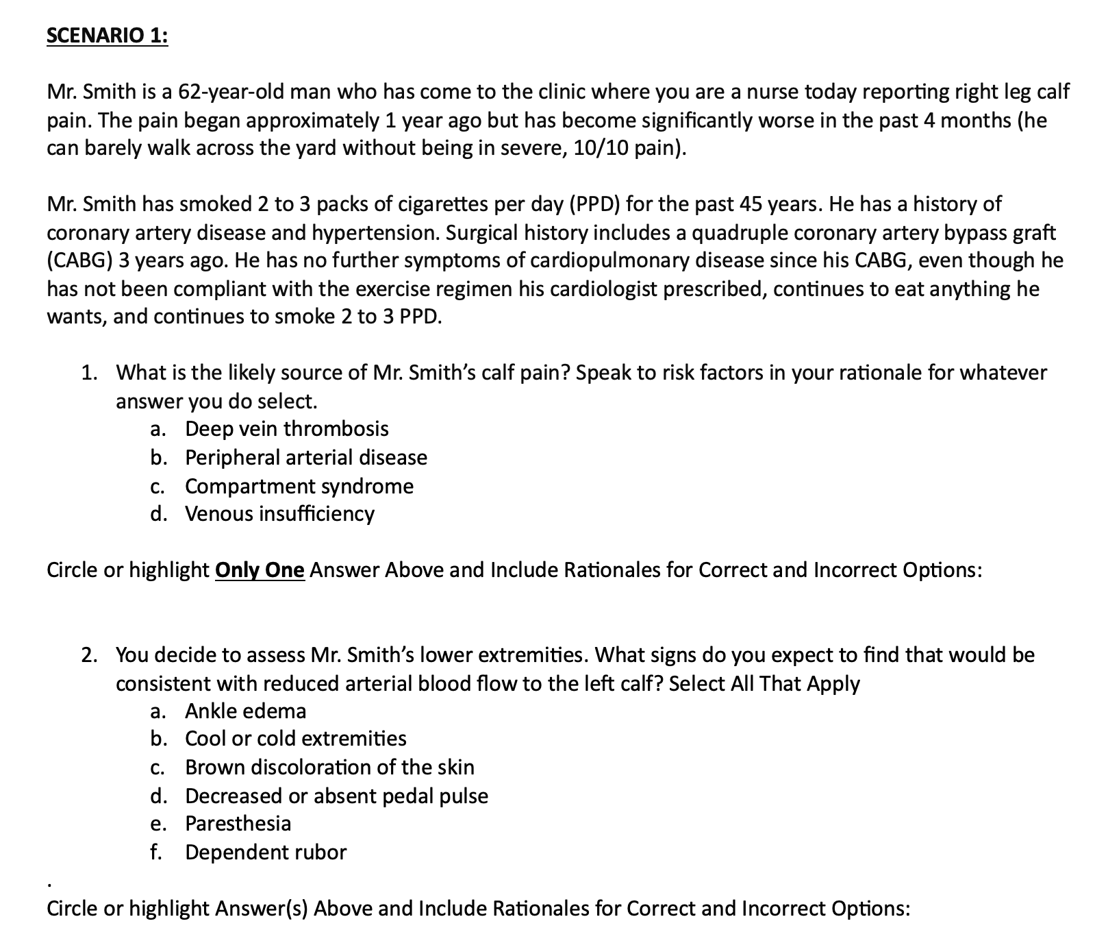 Solved Show me the steps to solve SCENARIO 1:Mr. ﻿Smith is a | Chegg.com