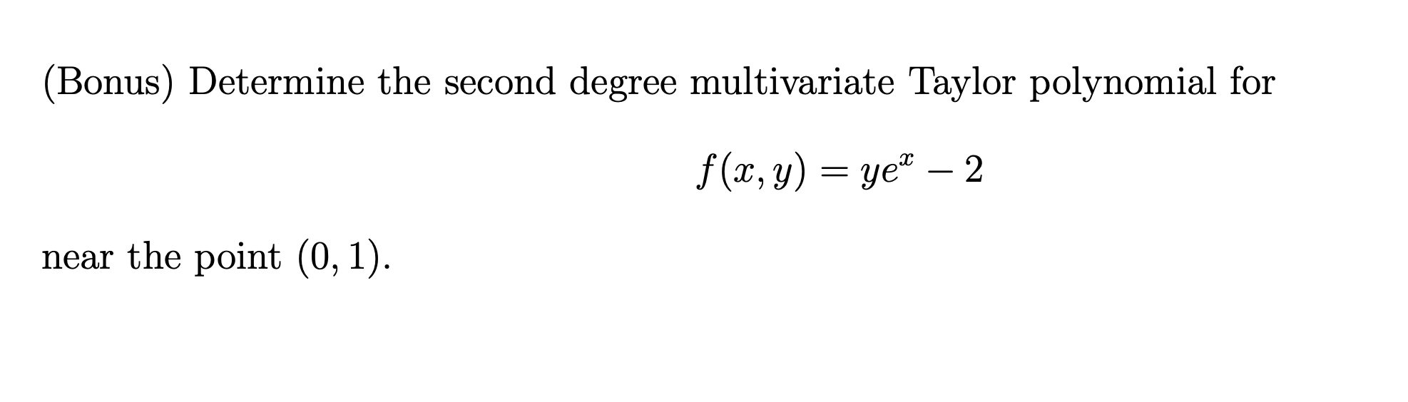 Solved (Bonus) Determine the second degree multivariate | Chegg.com