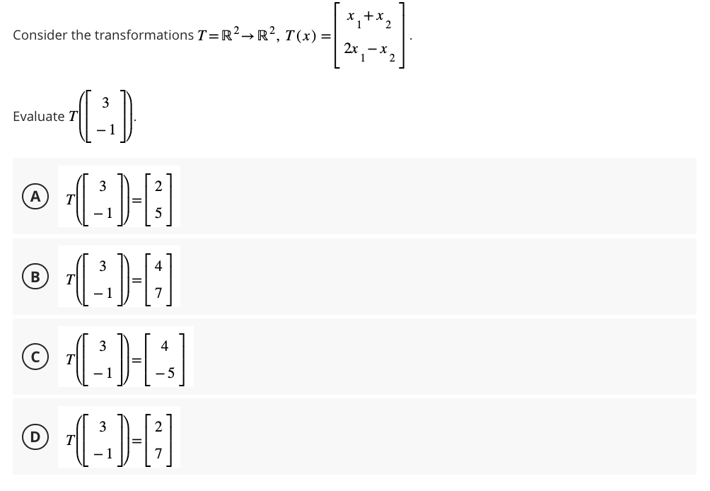 Solved Consider the transformations | Chegg.com