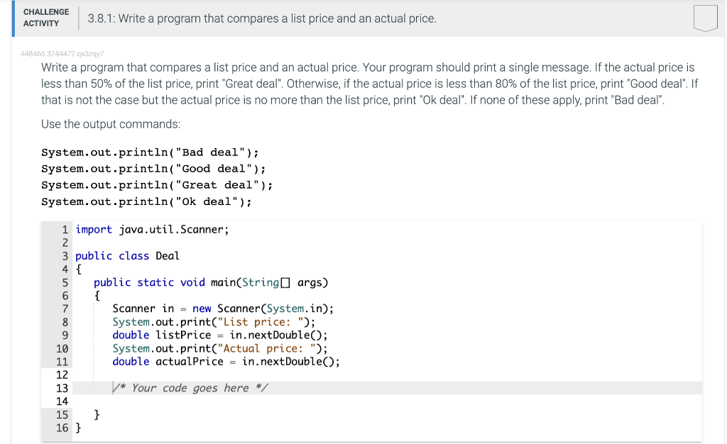 Solved Challenge Activity 3 25 3 Detect Specific Values
