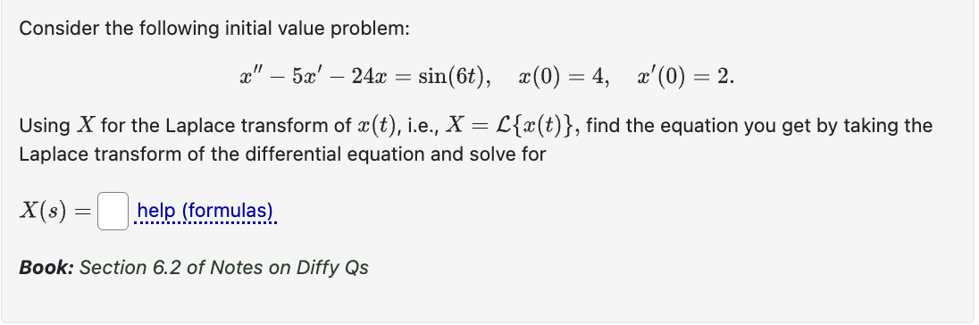 Solved Consider the following initial value | Chegg.com