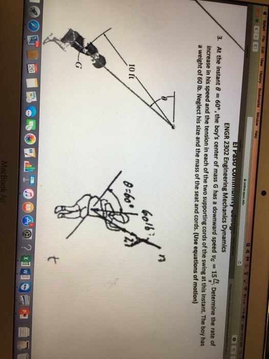 Solved ENGR 2302 Engineering Mechanics Dynamics 3. At the | Chegg.com
