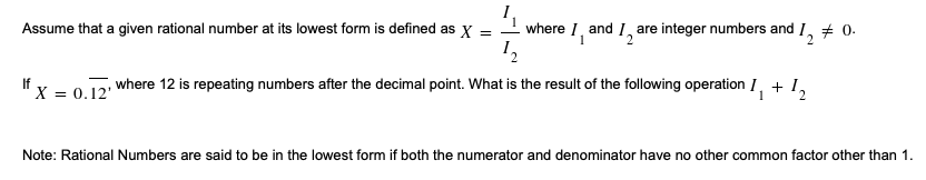 Solved Assume that a given rational number at its lowest | Chegg.com