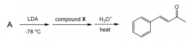 Solved LDA compound X H30* A -78 °C heat | Chegg.com