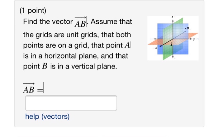Solved (1 point) Find the vector A Assume that the grids are | Chegg.com