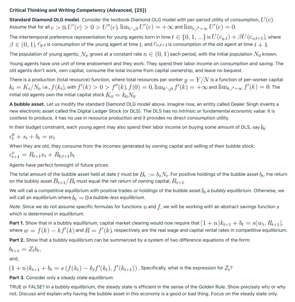 Solved Critical Thinking and Writing Competency (Advanced, | Chegg.com