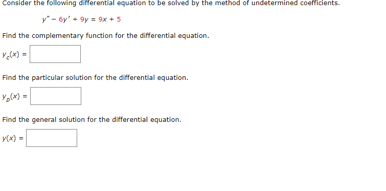 Solved Consider the following differential equation to be | Chegg.com