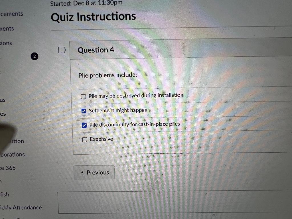 Solved Pile problems include: Pile may be destroyed during | Chegg.com
