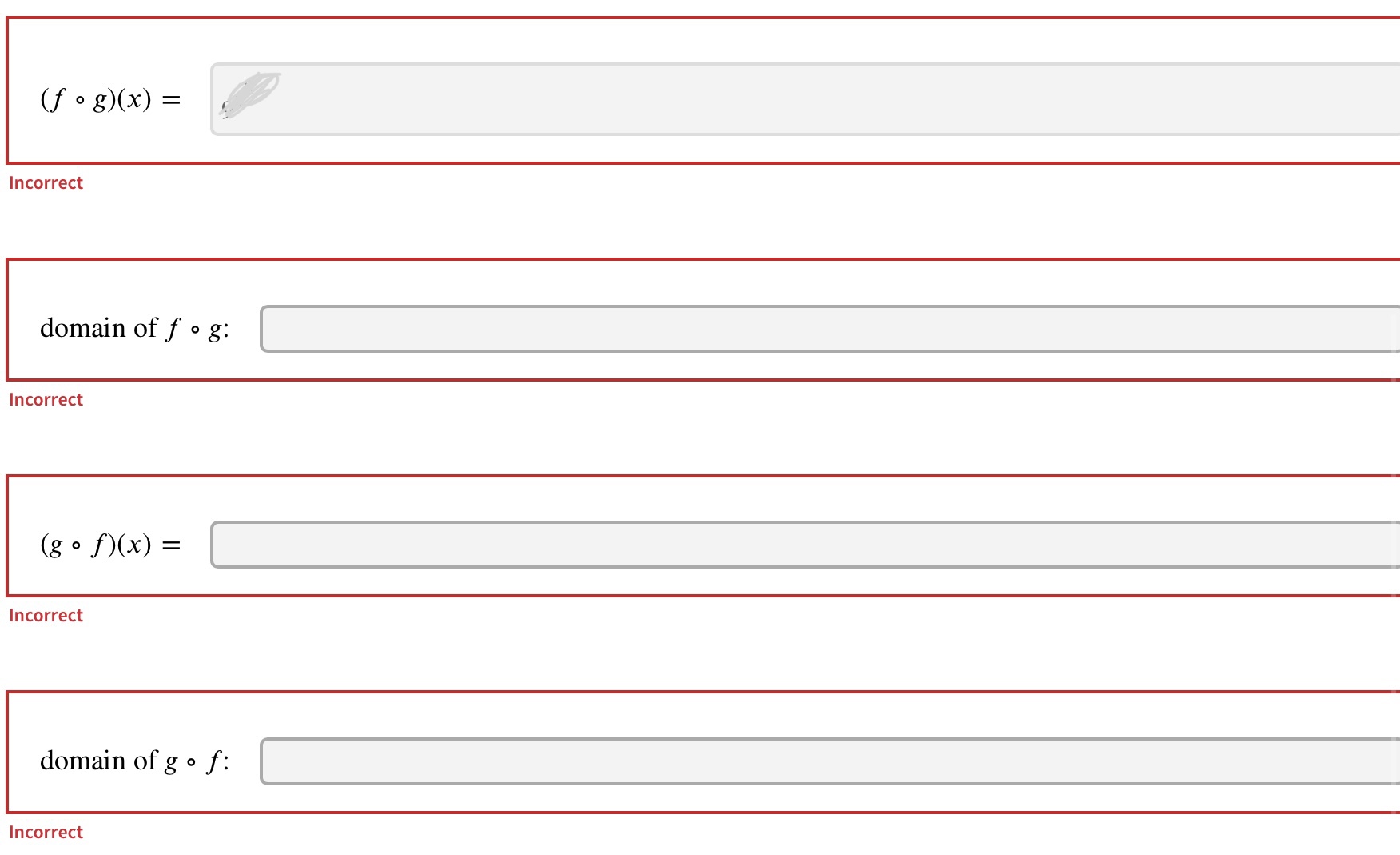 Solved Given functions f and g, construct the composite | Chegg.com