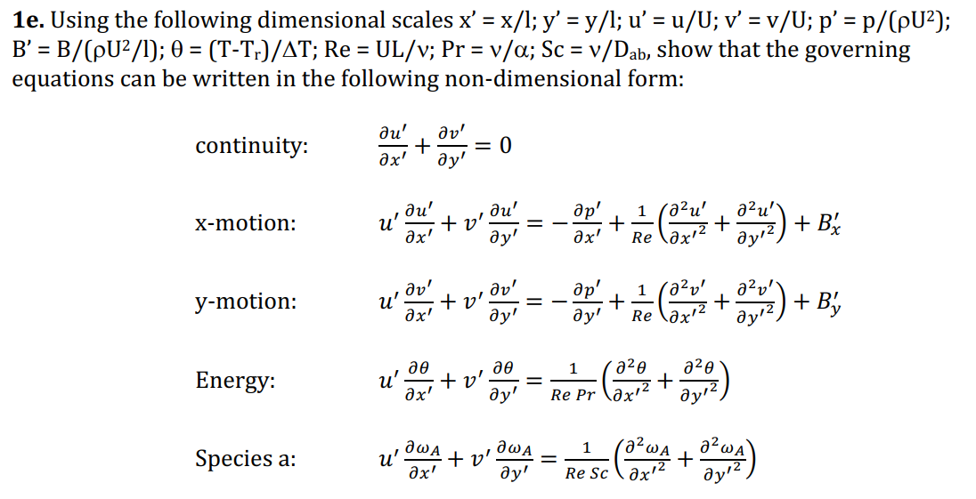 Solved 1e. Using the following dimensional scales | Chegg.com