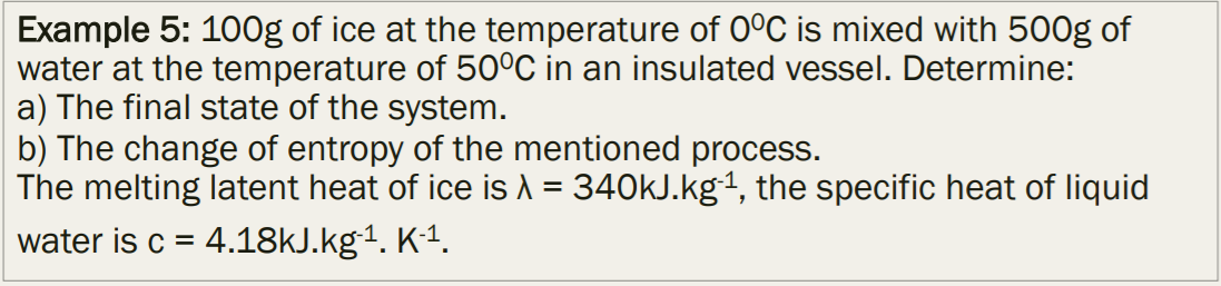 Solved Example 5: 100g of ice at the temperature of 0°C is | Chegg.com