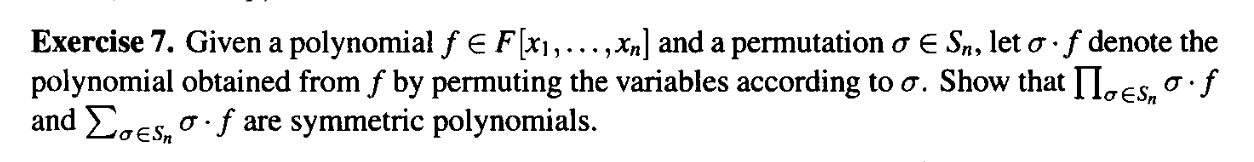 Solved Exercise 7. ﻿Given a polynomial finF[x1,dots,xn] ﻿and | Chegg.com