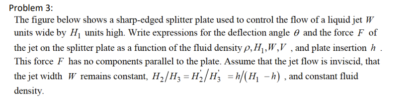 Solved Problem 3: The figure below shows a sharp-edged | Chegg.com
